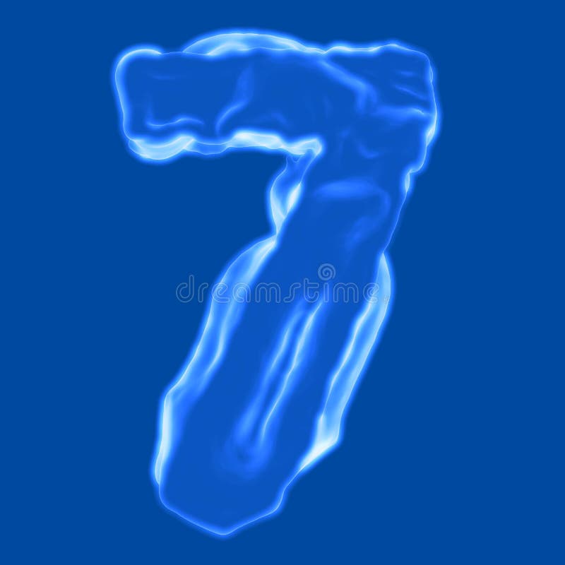 Number 7 blue fiery border stock image. Image of shows - 82867283