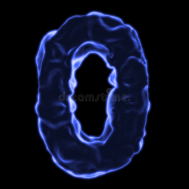 Number 0 blue fiery border stock photo. Image of black - 82867278