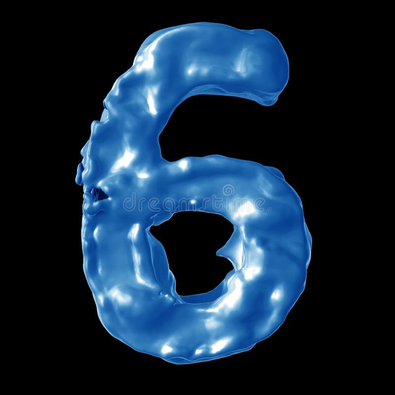 Number 6 blue milk stock photo. Image of fluid, blue - 79725952