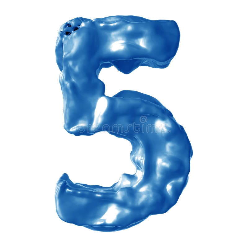 Number 5 blue milk stock image. Image of liquid, paint - 79725709
