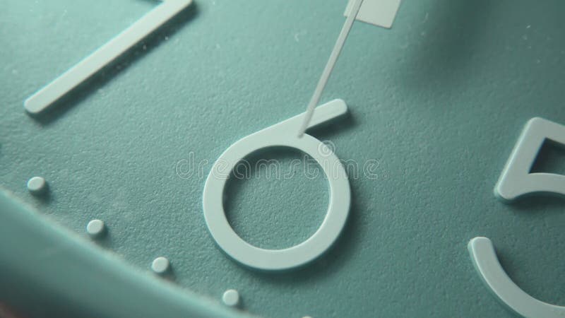 Number 6 on a Blue Wall Clock with Moving Second Hand Stock Footage ...