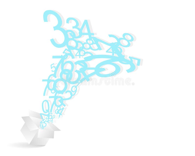 Colorful Random Number Background Illustration Stock Illustrations ...