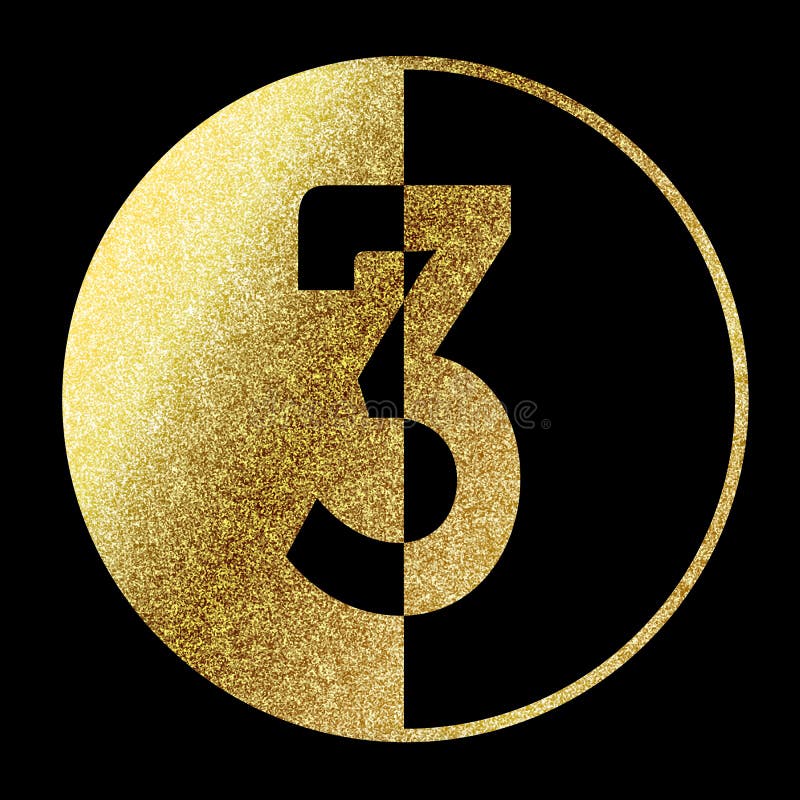 Number 3 stock vector. Illustration of glow, fancy, shine - 86246128