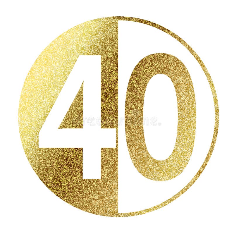 Number 40 stock vector. Illustration of fancy, logo, modern - 86310519
