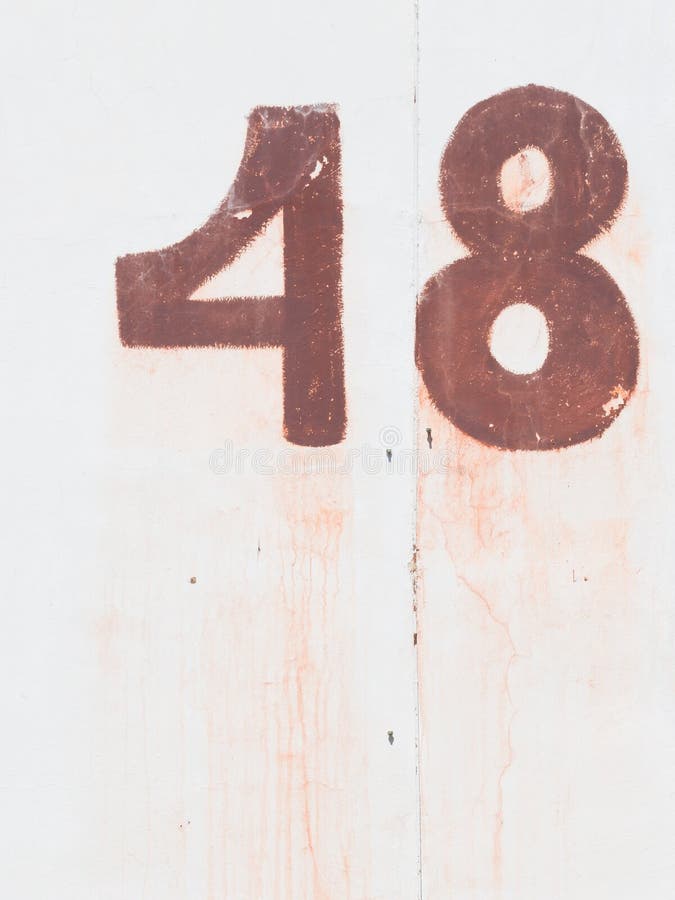 Number 48 stock photo. Image of matt, seam, plaster, forty - 58840160