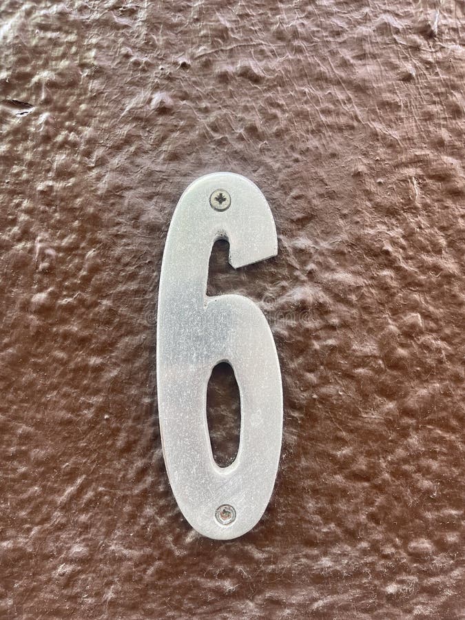 Number 6 on the Wall of the Building Stock Photo - Image of count ...