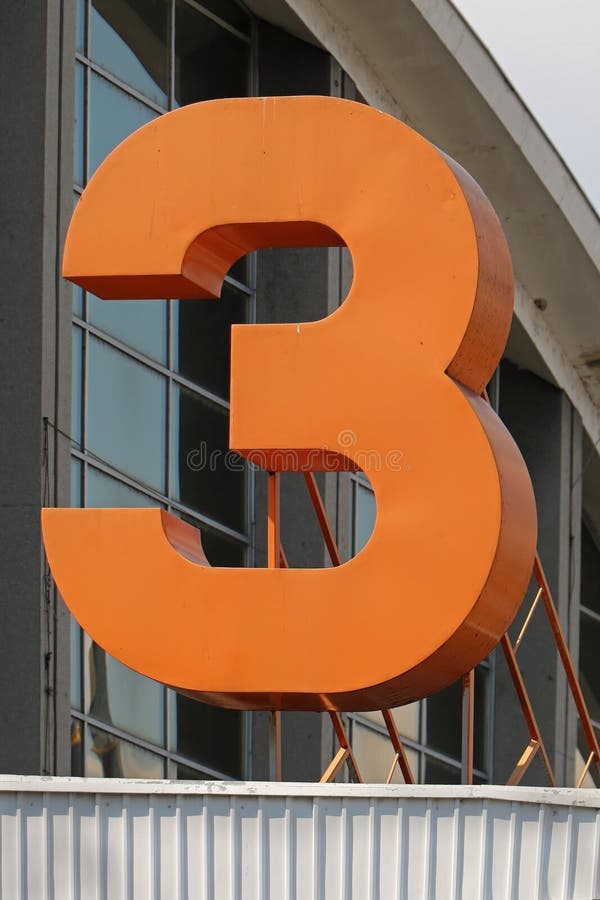 Number 3 on building stock photo. Image of object, building - 160304366