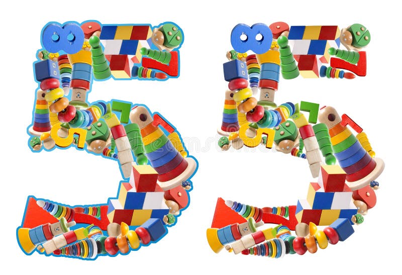 Number 1 Built from Wooden Toys Stock Image - Image of game, colour ...