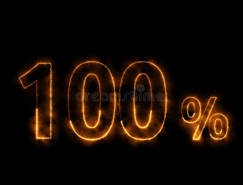 100 Number Burning Wire, Lightning Effect Stock Illustration ...
