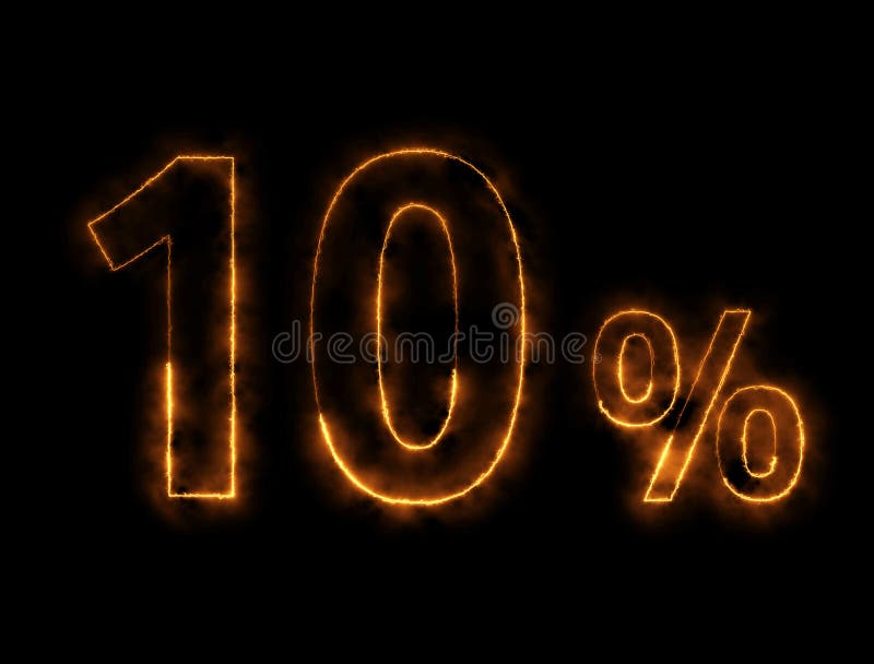 10 Number Burning Wire, Lightning Effect Stock Illustration ...