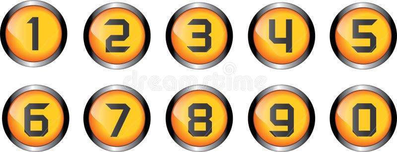 Number icons stock vector. Illustration of board, clip - 26340677