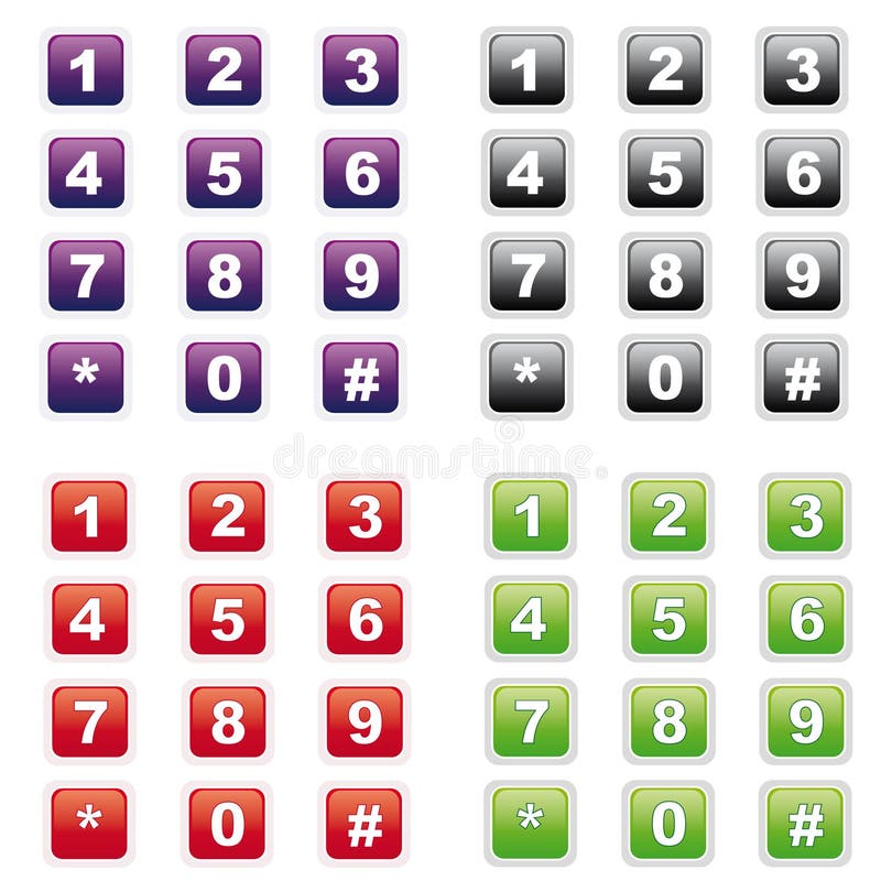 Number buttons stock illustration. Illustration of shine - 16472809