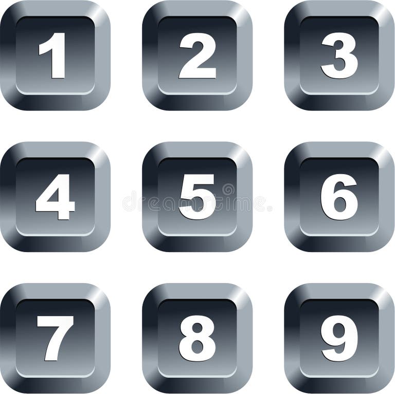 Number buttons stock illustration. Illustration of buttons - 3870475