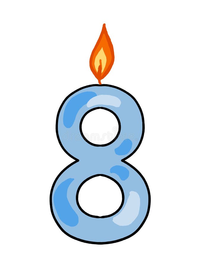Number Candle Illustration Illustration White Background Stock Vector ...