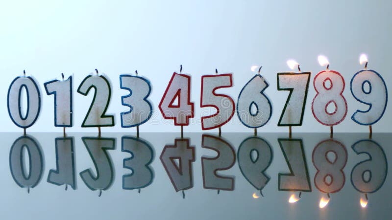 Number Candles Blowing Out in Numerical Order Stock Footage - Video of ...