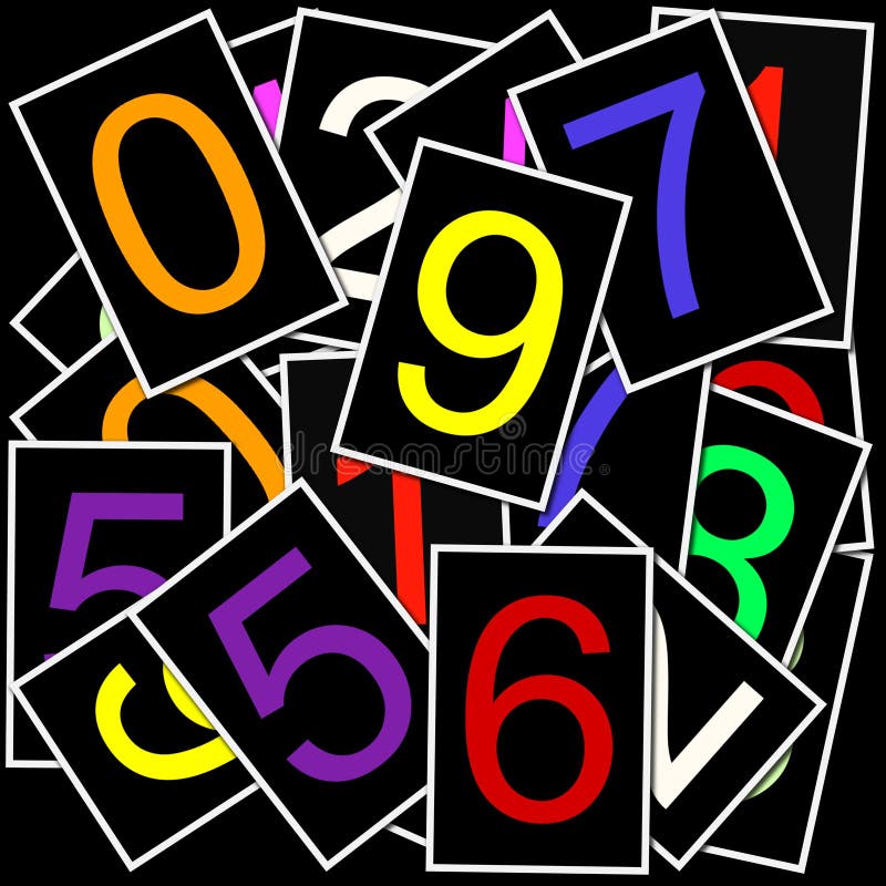 Number cards stock vector. Illustration of activities - 24253177