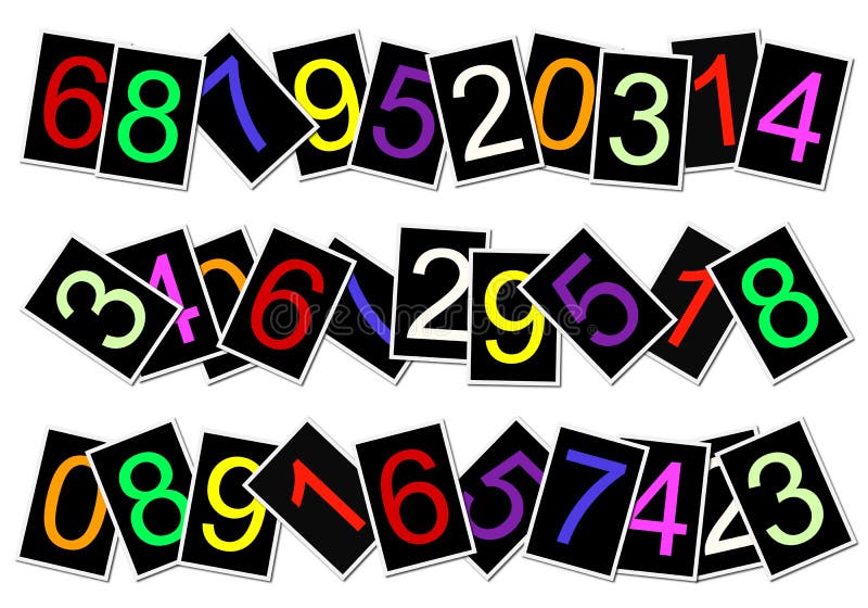 Number cards stock vector. Illustration of learning, number - 26420509