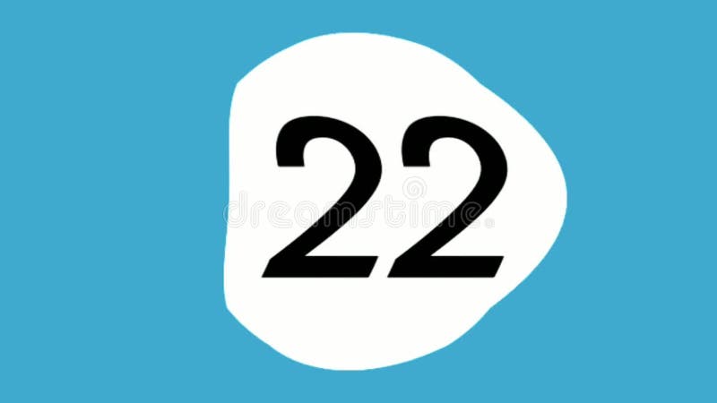 Number 36 Cartoon Animation Motion Graphics on Blue Screen Background ...