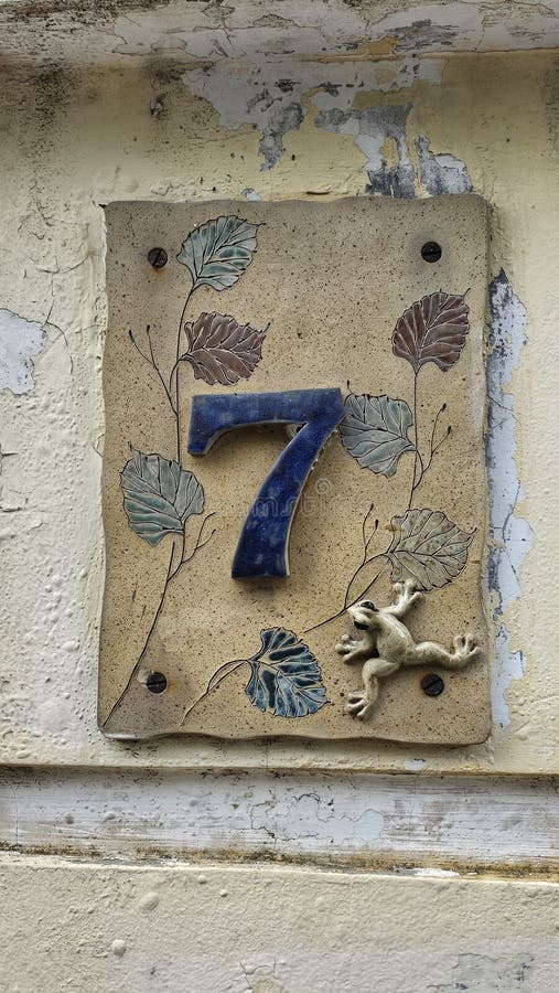 Number 7 Ceramic, House Number, Decoration that Sticks To the Wall To ...