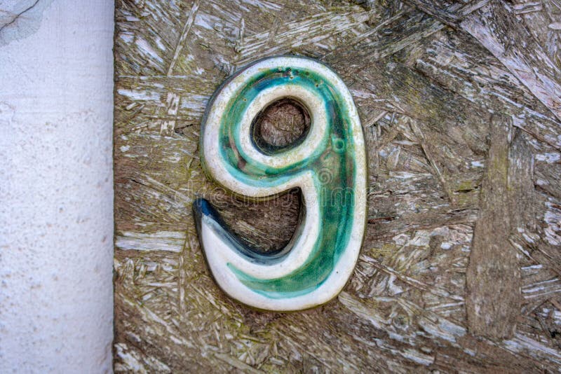 House Number 9 stock image. Image of sign, digit, amount - 233027595