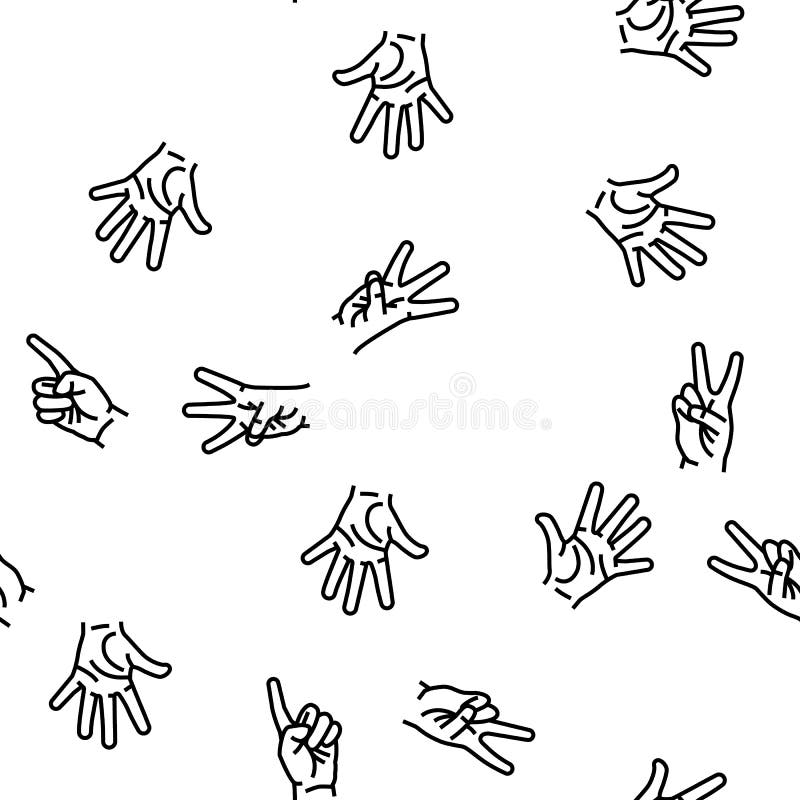 Number Character Cute Vector Seamless Pattern Stock Vector ...
