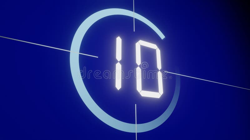10 - Number and Circle on Blue Background Stock Illustration ...