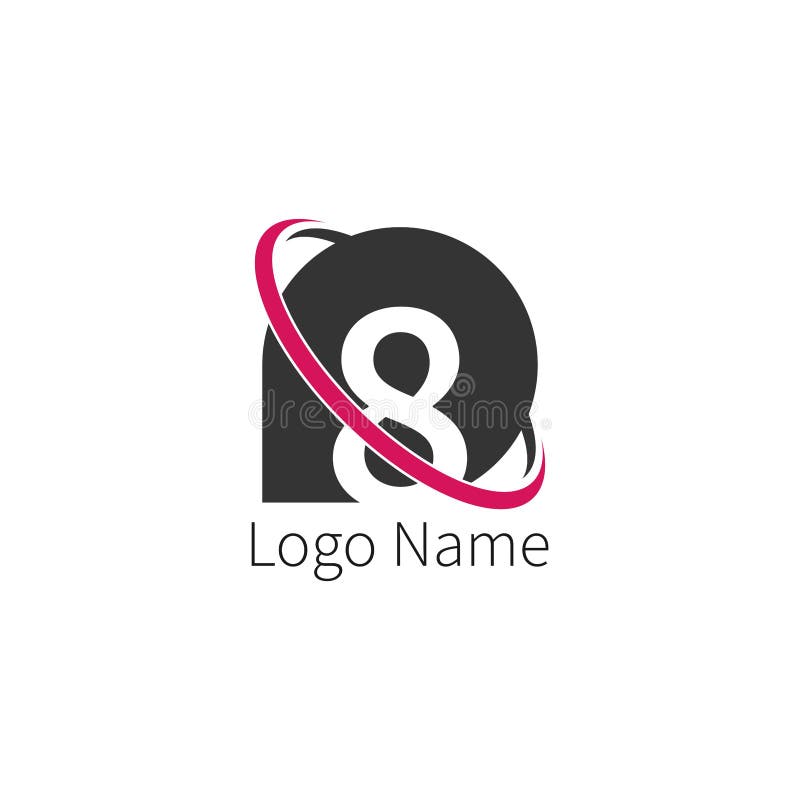 Number 8 Circle Icon Logo, Design Number + Icon Circle Concept Stock ...