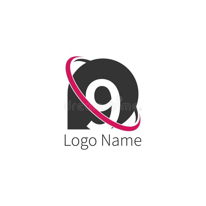 Number 9 Circle Icon Logo, Design Number + Icon Circle Concept Stock ...