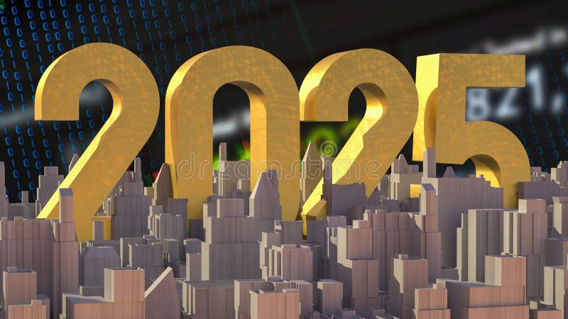 The 2025 Number and City for Business Concept 3d Rendering Stock ...