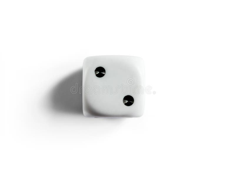 Number 2 on Clean Dice. Top View Stock Photo - Image of luck, chance ...
