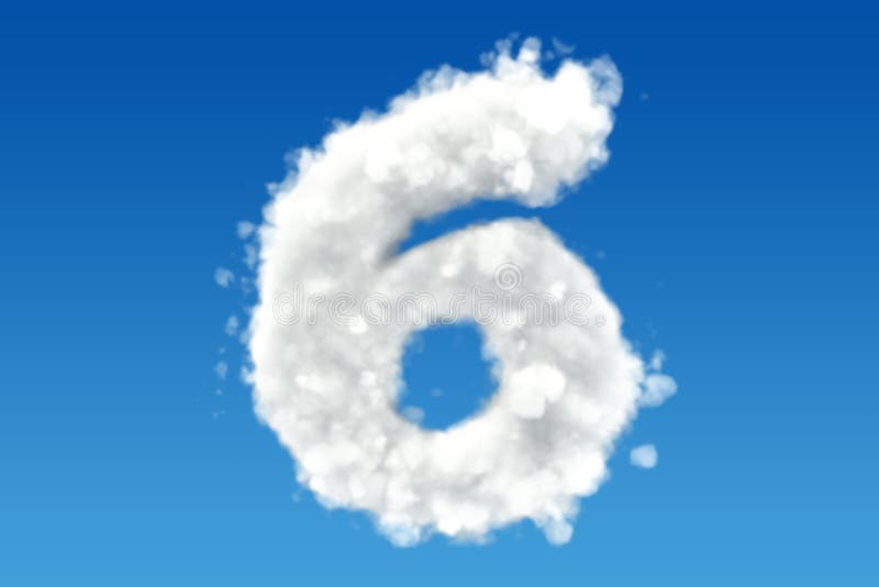 Number 9, from Clouds in the Sky. 3D Stock Illustration - Illustration ...