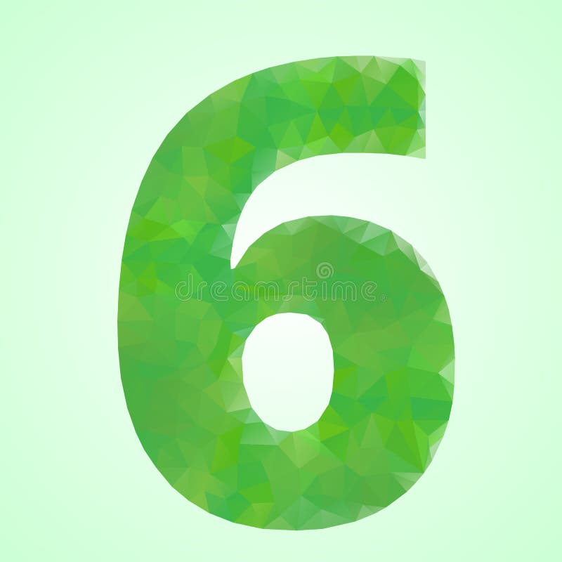 Number 7 Color Green Crystal Stock Vector - Illustration of gemstone ...