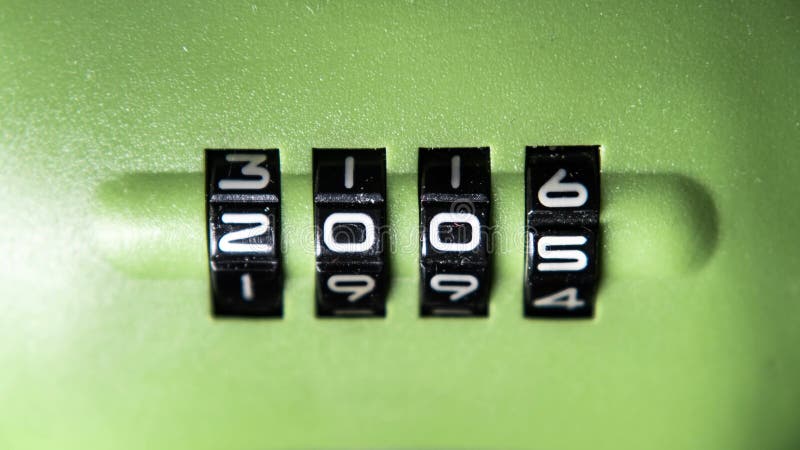 Number on the Combination Lock Changing from 1990 To 2022 Stock Video ...