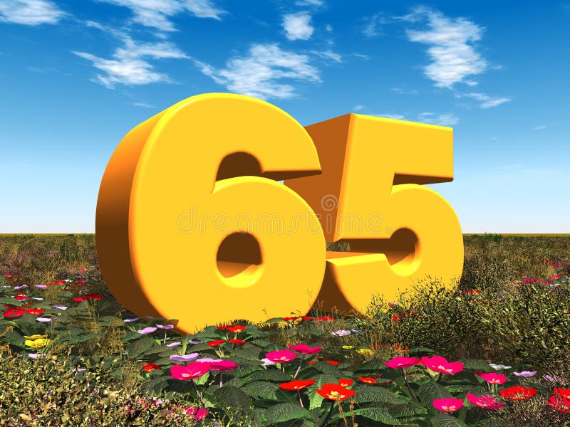 The Number 65 stock illustration. Illustration of decoration - 36937480