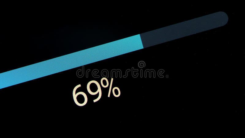 Number 69 Concept, Percentage Indicator, Generic Blue Loading ... Number 69 Concept, Percentage Indicator, Generic Blue Loading ...