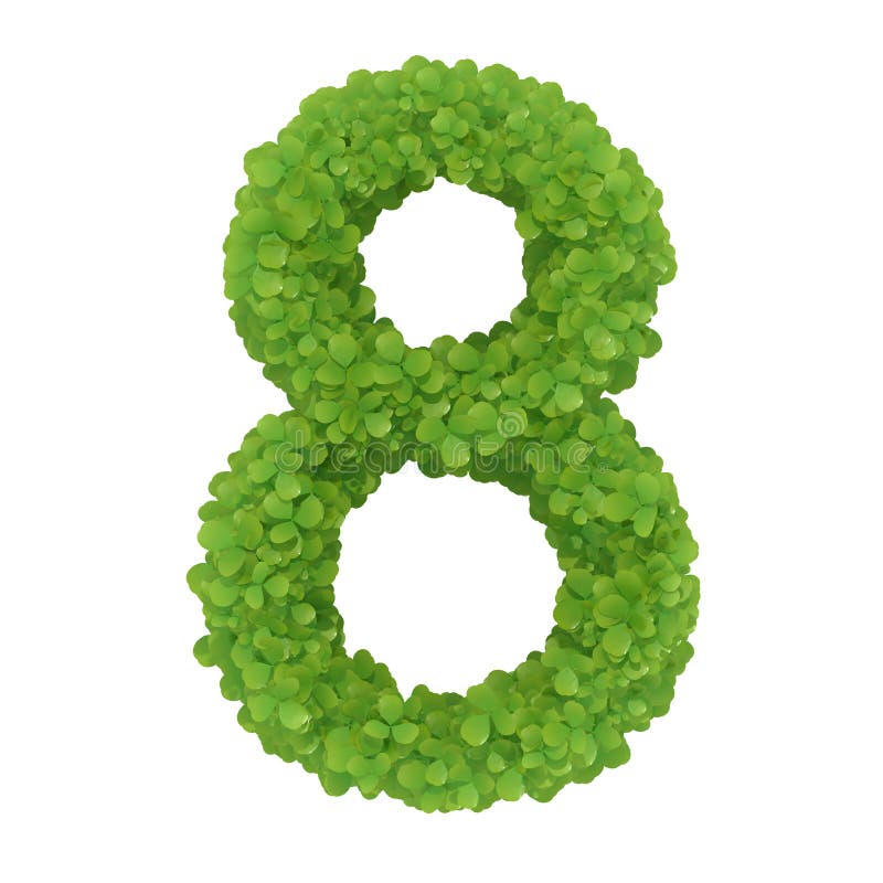 Number 8 Green Leaves Stock Illustrations – 197 Number 8 Green Leaves ...