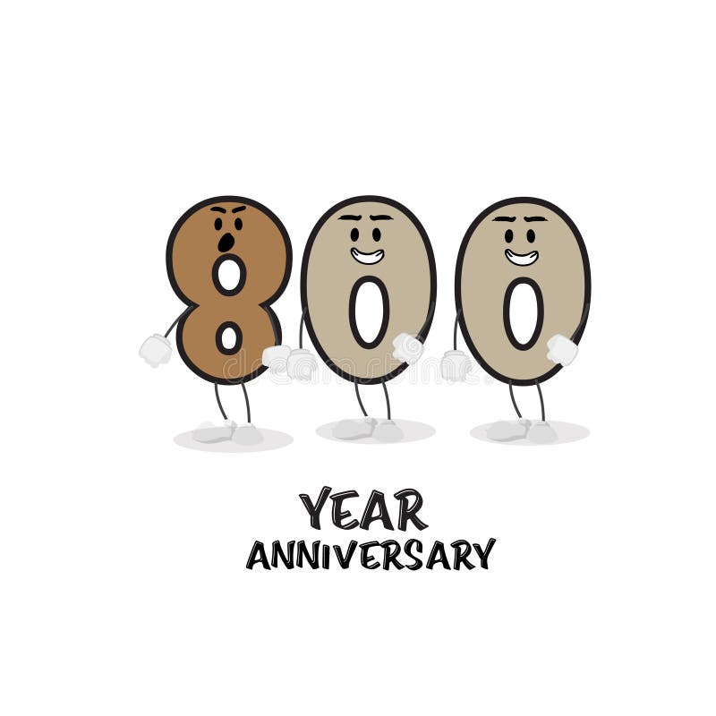 800 Number Cute Year Anniversary Celebration Design Vector Template ...