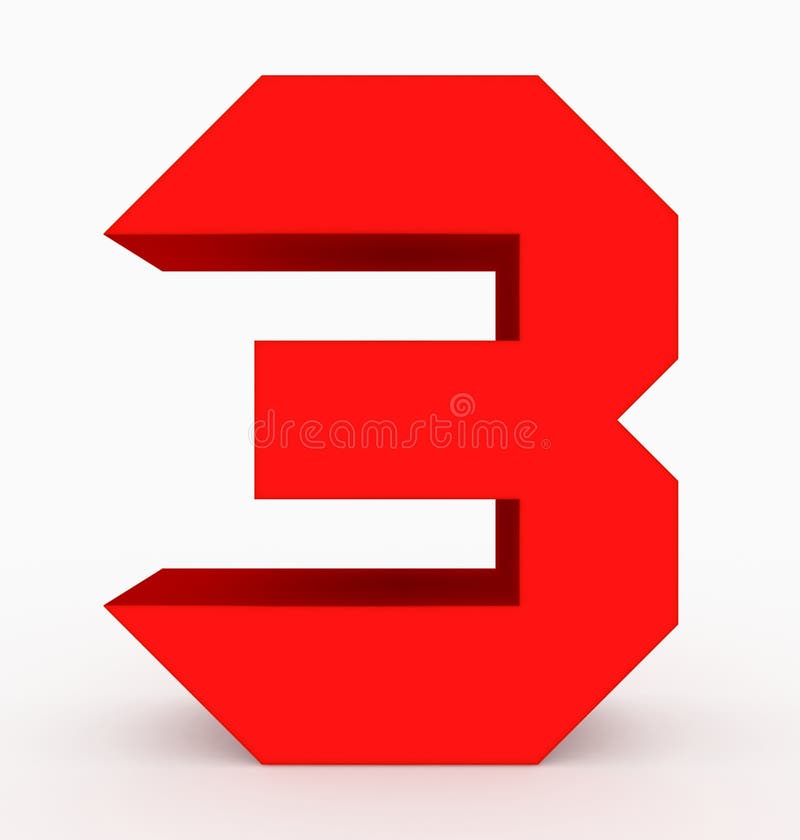 Number 3 3d Red White Stock Illustrations – 536 Number 3 3d Red White ...