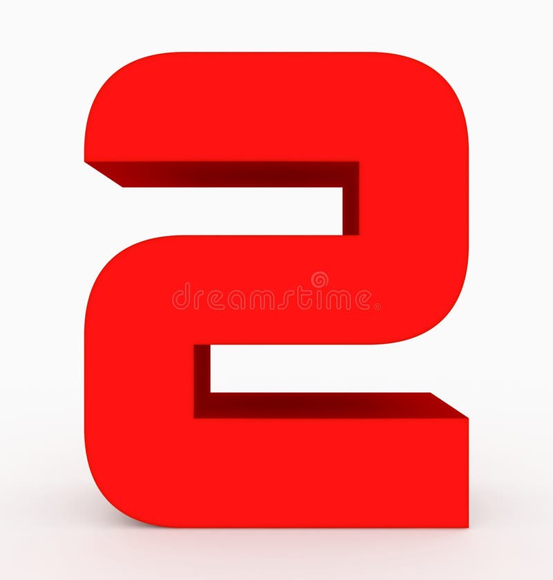 Number 2 3d Red White Stock Illustrations – 583 Number 2 3d Red White ...