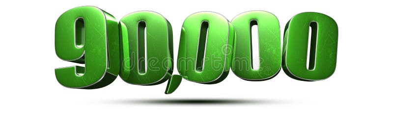 Number 90000 3d. stock illustration. Illustration of marketing - 168440860