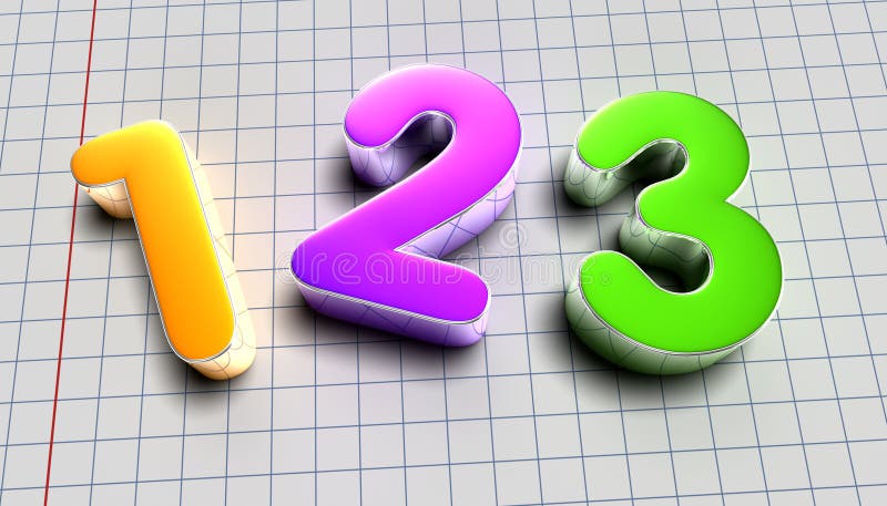 Number 123. stock illustration. Illustration of lesson - 231212524