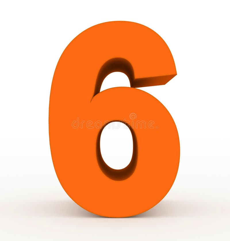 Number 6 Orange
