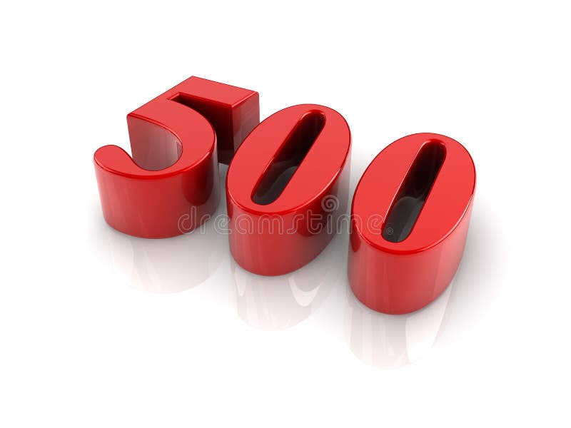 Number 500 stock illustration. Illustration of number - 46187537