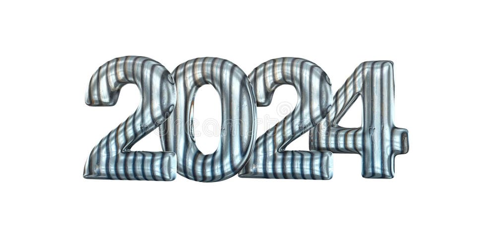 Number 2024 3D Render with Backbround Stock Illustration - Illustration ...