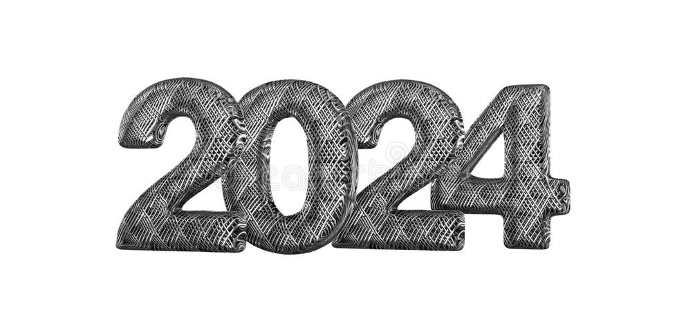 Number 2024 3D Render with Backbround Stock Illustration - Illustration ...