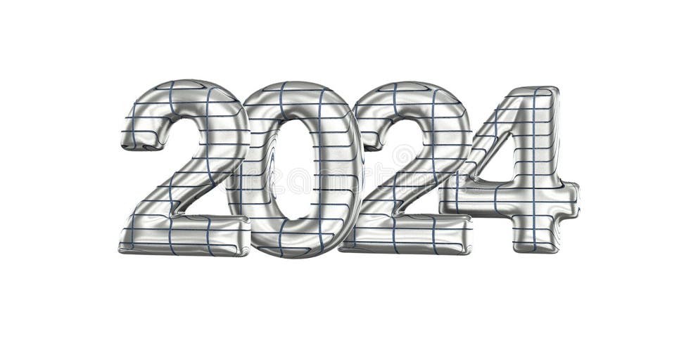 Number 2024 3D Render with Backbround Stock Illustration - Illustration ...