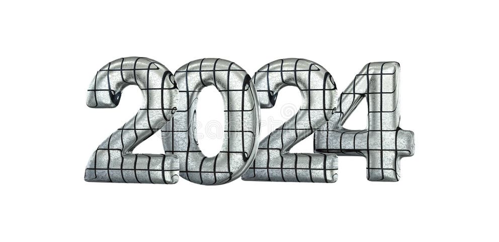 Number 2024 3D Render with Backbround Stock Illustration - Illustration ...
