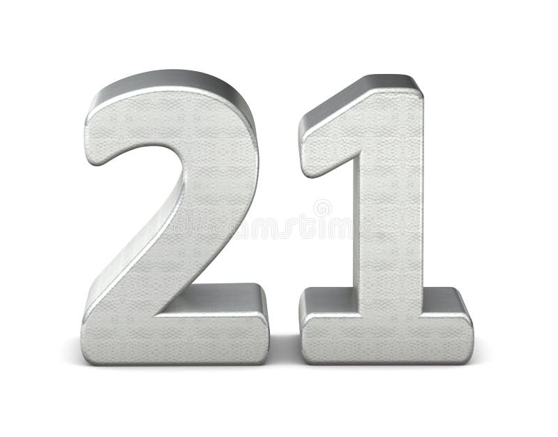 26 Number 3d Silver Structure 3d Stock Illustration - Illustration of ...