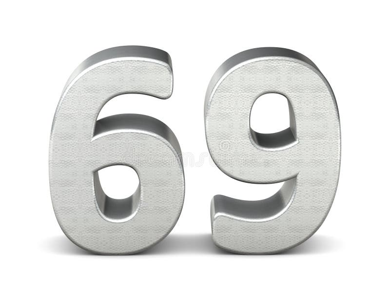69 Number 3d Silver Structure 3d Stock Illustration - Illustration of ...