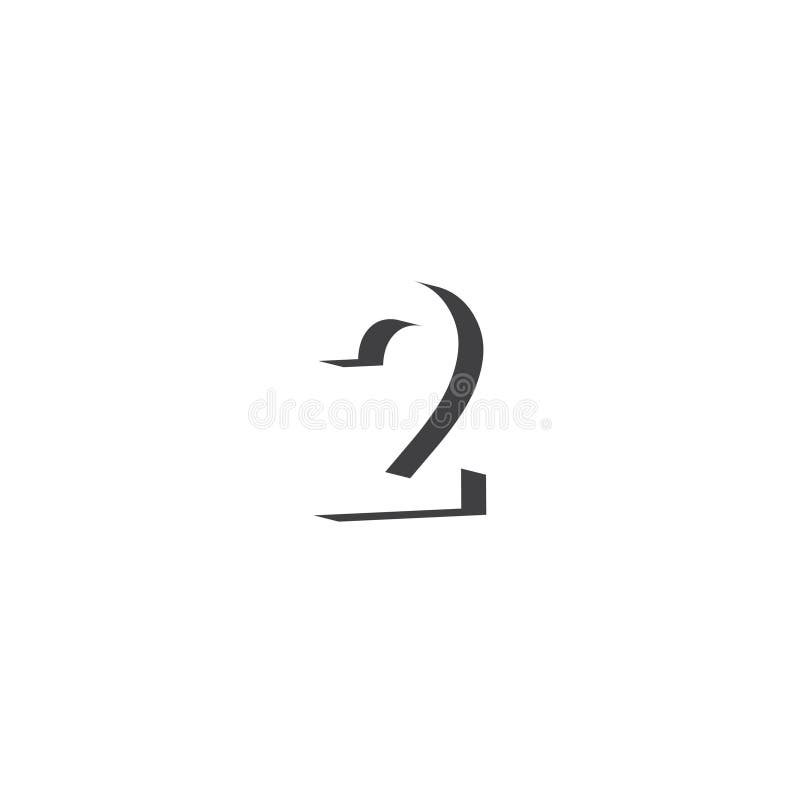 Number 2 3D Vector Template Design Illustration Stock Vector ...